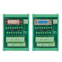 China DB15 Single End Terminal Block Breakout Board DIN Rail Mount 5.08mm Pitch LED Indicator for sale
