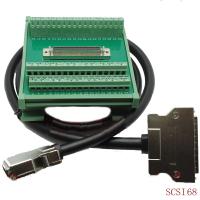China SCSI 68 Pin Terminal Block Adapter DIN Rail Mount 1 Meter Cable for sale