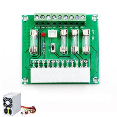 China ATX DC Power Supply Breakout Board 24 Pin Terminal Block 24A 400V for sale