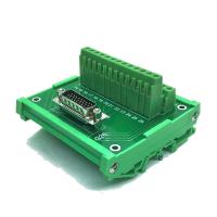 China DB26 D Sub 26 Pin Connector Terminal Block Breakout Board DIN Rail 80x90x30mm for sale