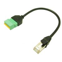 China RJ45 8P8C Connector to 8 Pin Screw Terminal Block Adapter 30cm for CCTV Security for sale