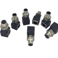 China Ethernet RJ45 to M12 4 Core Male Female Connector Adapter IP67 Waterproof for sale