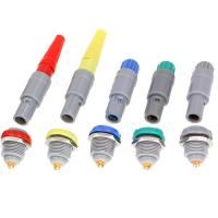 China PAG PKG Push Pull Self-latching Electrical Connector 2 to 14 Pin Plastic Tubing Plug Socket for sale