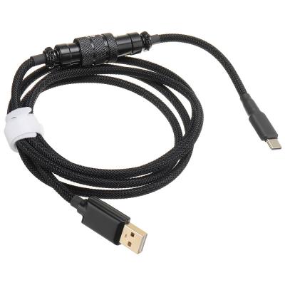 China Mechanical Keyboard Cable 1.5M USB Type C with GX16 Aviation Connector Heavy Duty for sale