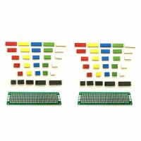 China 62pcs Colored 2.54mm Single Row Straight Pin Header Female Socket PCB Board Connectors for sale