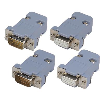 China DB9 RS232 9 Pin Male Female D-sub Connector Plastic Hood Backshell 5A 105°C for sale
