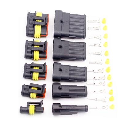 China Automotive Lamp Device Connector Waterproof Housing Terminals 6 Way 14A 282079-2 282087-1 for sale