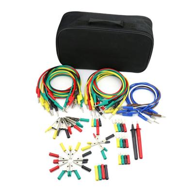 China Electronic Multimeter Probe Test Lead Kit 100cm Copper Alligator Clips Banana Plugs Set for sale