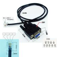 China DB9 Female RS232 Serial COM Port to RJ11 RJ12 6P6C Adapter Cable 1.5M for sale