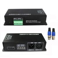China DC12-24V DMX512 RGB RGBW LED Strip Decoder 3CH 4CH Digital Display DMX to PWM Dimmer for sale