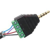 China 3.5mm 3-Pole Stereo Audio Male Female Jack to Screw Terminal Block Adapter for sale