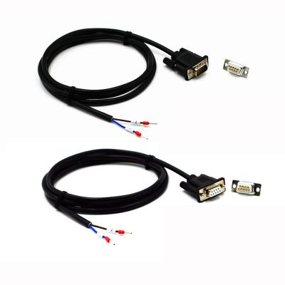 China DB9 Male Female RS485 Serial Port to 2-Pin Terminal Expansion Cable Custom Length for sale