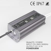 China DC 12V 80W Waterproof LED Driver Power Supply IP67 Aluminum Alloy for LED Strip for sale