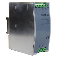 China DR-75-12 75W 12V 6.3A Din Rail Switching Power Supply with Short Circuit Protection for sale
