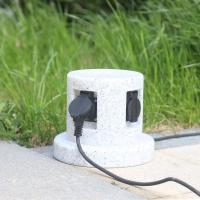 China Outdoor In-Ground Lawn Electrical Power Socket IP44 Polyethylene Plastic 2 Gang for sale