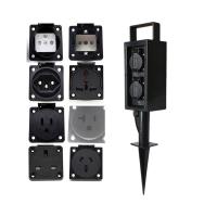 China Outdoor Garden In-Ground Lawn Insertion Electrical Power Socket Outlet Stake 10A 250V for sale