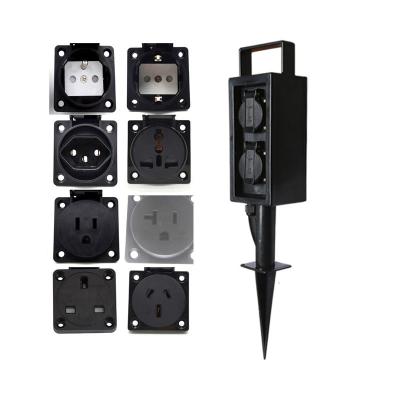 China Outdoor Garden In-Ground Lawn Insertion Electrical Power Socket Outlet Stake 10A 250V for sale