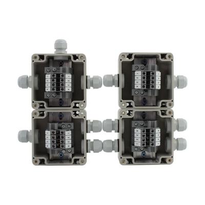 China Waterproof ABS Plastic Junction Box 83x81x56mm with Din Rail Electric Distribution Enclosure for sale