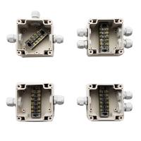 China ABS Waterproof Junction Box 83x81x56mm with PG9 Cable Connectors for Electrical Distribution for sale