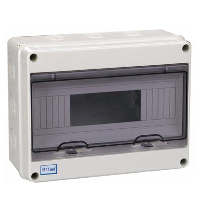 China HT 12 Way IP65 Waterproof Outdoor Electrical Enclosure Distribution Plastic Switch Box ABS PC for sale