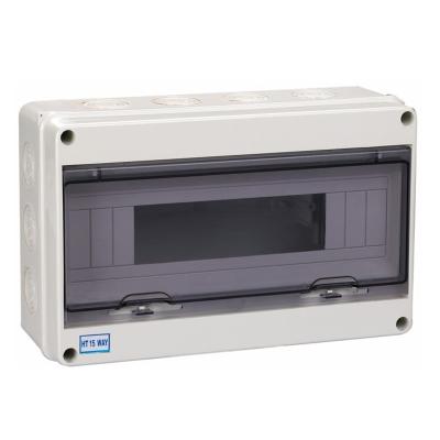 China HT 15 Way IP65 Waterproof Outdoor Electrical Enclosure Distribution Plastic Switch Box 15 Circuit for sale