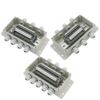 China Waterproof CCTV Junction Box 158x90x60mm ABS IP65 Wall Mount with PG9 Connectors for sale