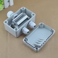 China IP65 Waterproof Cable Junction Box 80x130x70mm with 10pcs Din Rail UK2.5B Terminal Blocks 32A for sale
