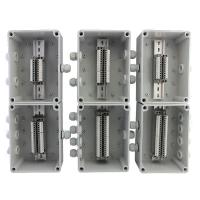 China Waterproof Cable Distribution Junction Box 200x150x100mm ABS IP65 with Din Rail Terminal Blocks for sale