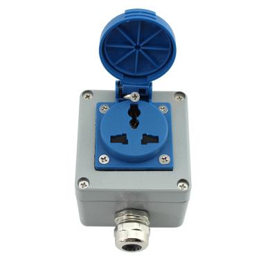 China Explosion Proof Power Strip Outdoor Waterproof 10A 250V Die-cast Aluminum IP65 for sale