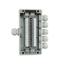 China IP65 Waterproof Cable Junction Box 80x160x55mm 1 in 5 out with UK2.5B Din Rail Terminal Blocks for sale