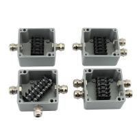 China Sealed Die-cast Aluminum Junction Box 86x76x57mm IP67 Waterproof with Terminal Blocks for sale