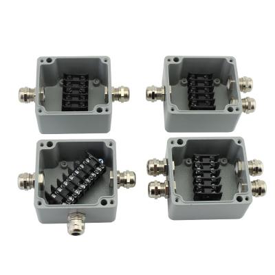 China Sealed Die-cast Aluminum Junction Box 86x76x57mm IP67 Waterproof with Terminal Blocks for sale