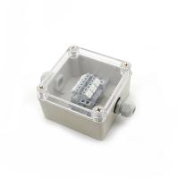 China Plastic Junction Box 125x125x75mm ABS Waterproof Electrical Distribution Enclosure Clear Cover PG9 Connectors for sale