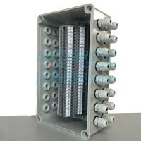 China PC Plastic Electrical Enclosure Junction Box 250x150x100mm with 30pcs UKK5 Din Rail Terminal Blocks 32A 600V for sale