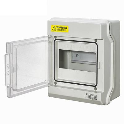 China 6 Way IP65 Waterproof Outdoor Electrical Circuit Breaker Enclosure Distribution Box PC Material for sale