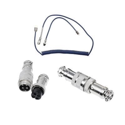 China USB Type C Mechanical Keyboard Coiled Cable 120cm GX12 4 Pin Aviation Connector for sale