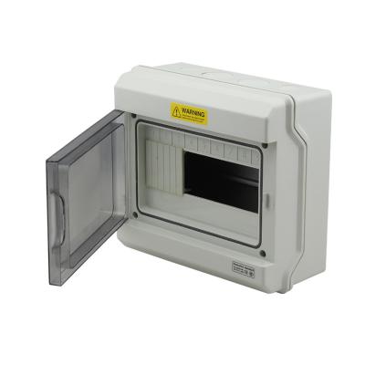China 9 Way IP66 Waterproof Outdoor Electrical Enclosure Distribution Box PC Plastic Circuit Breaker Box for sale