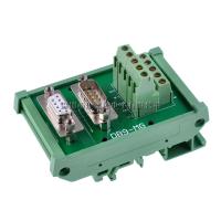 China DB9 D Sub 9 Pin Male Female Dual Connectors Terminal Block Breakout Board 5.08mm for sale