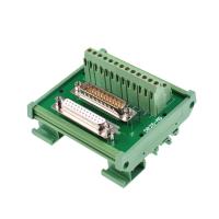 China DB25 Male Female Terminal Block D Sub 25 Pin Connector Breakout Board DIN Rail Mount for sale