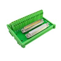 China DB37 D Sub 37 Pin Male Female Dual Connectors Terminal Block Breakout Board 5.08mm for sale
