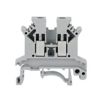 China UK2.5B DIN Rail Screw Clamp Terminal Block 4mm² 42.5mm Width Gray for sale