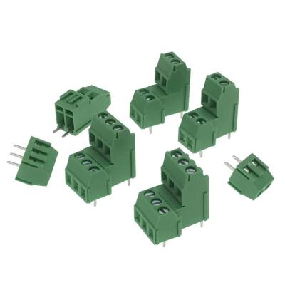 China 3.81mm Dual Row PCB Screw Terminal Block Connector 300V 10A 2-24 Poles for sale