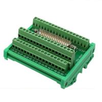 China DB50 Male socket D Sub terminal block breakout board adapter cable connector DIN Rail Type for sale
