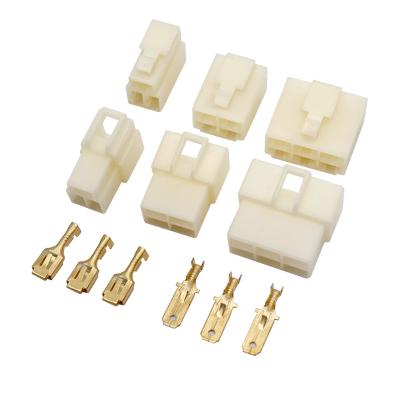 China 6.3mm Crimp Terminal Housing Car Electrical Connectors 1 to 8 Way Pin for sale