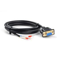 China DB9 Female Connector RS232 Serial to 3-Pin Terminal Block Cable RXD TXD GND 30cm for sale