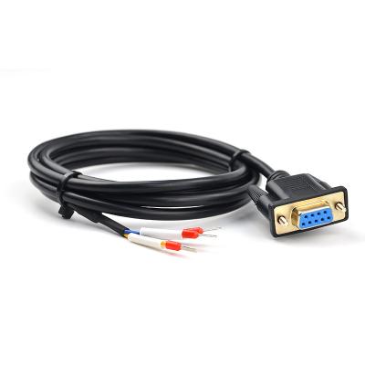 China DB9 Female Connector RS232 Serial to 3-Pin Terminal Block Cable RXD TXD GND 30cm for sale
