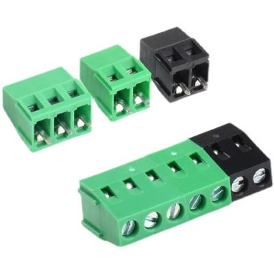 China 5.08mm Pitch PCB Mount Screw Terminal Blocks 2P to 20P 300V 10A Green for sale
