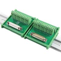 China DB25 Single End Connector D Sub 25 Pin Terminal Block Breakout Board DIN Rail 5.08mm Pitch for sale