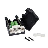 China DB9 D Sub 9 Pin RS232 Serial Port Connector to Terminal Block Adapter 5.08mm Pitch for sale