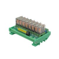 China 8 Channel Pluggable Relay Module PLC Output Amplifier Board DC 12V 24V for sale